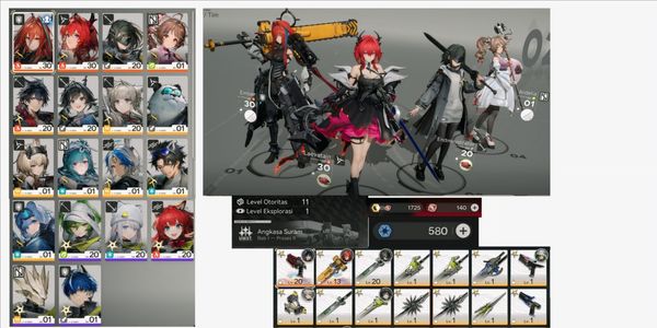 Beli Akun ( ASIA ) ( RARE ) 3 SSR KARAKTER + 2 SSR B6 WEAPON +1 BOX ...