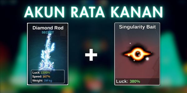 Beli Akun Akun Diamond Rod + Singularity Bait | Starter Secret Fish It ...