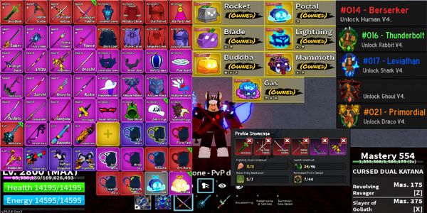 Beli Akun Akun Blox Fruits 7 Permanent & 5 Race V4 Gg Sesuai Banner Dan ...