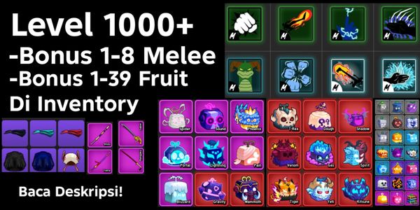 Beli Akun Akun Level 1000 + Bonus Fruit Di Inventory + Bonus Melee Blox ...