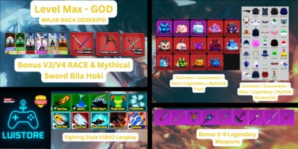 Buy Account Akun Blox Fruit Level Max - GODHUMAN Blox Fruits cheapest ...