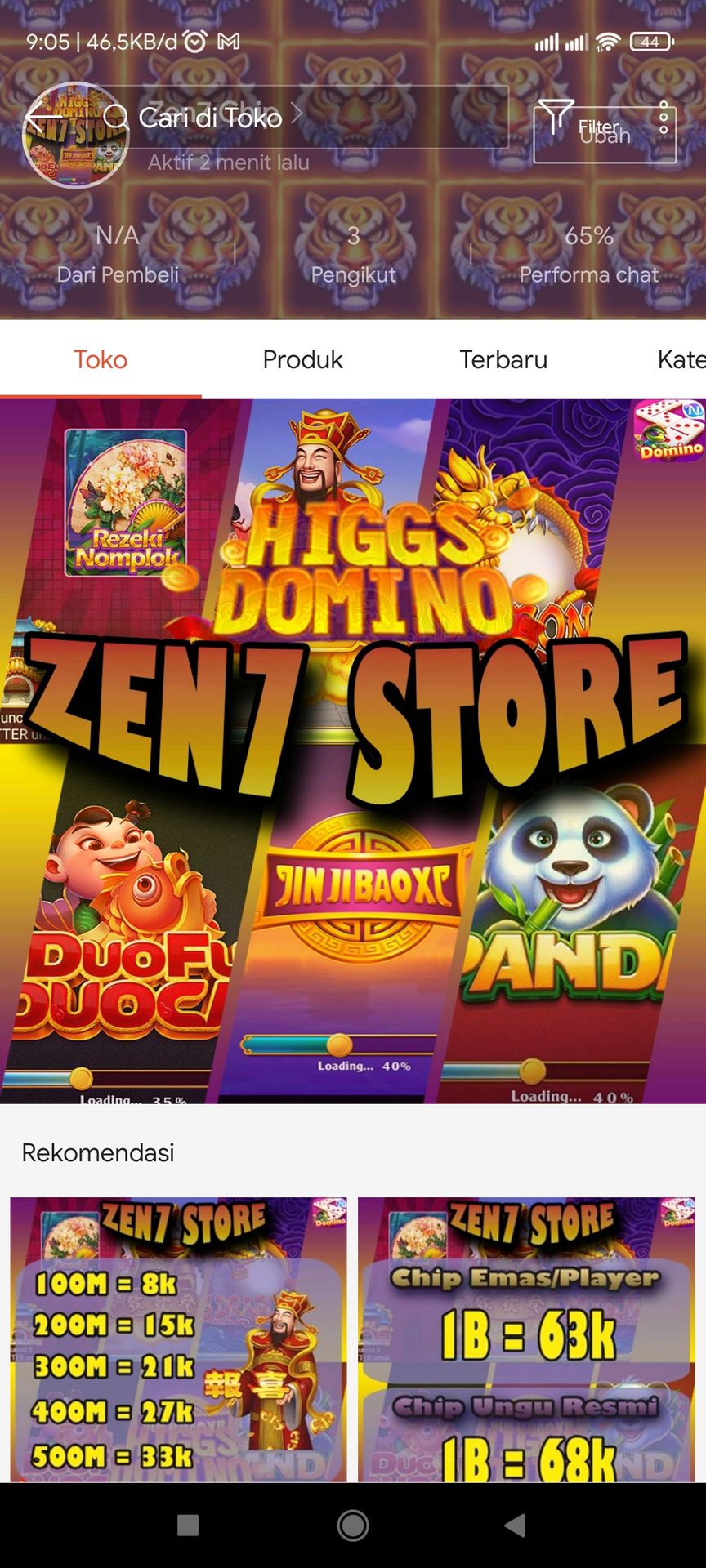 Beli Produk di Zen7 Chip Terlengkap Februari 2025 | itemku